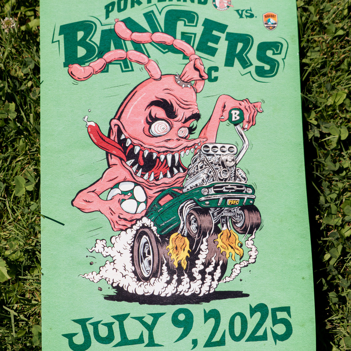 2025 Portland Bangers Artist Series Poster July 9th Harrison Freeman